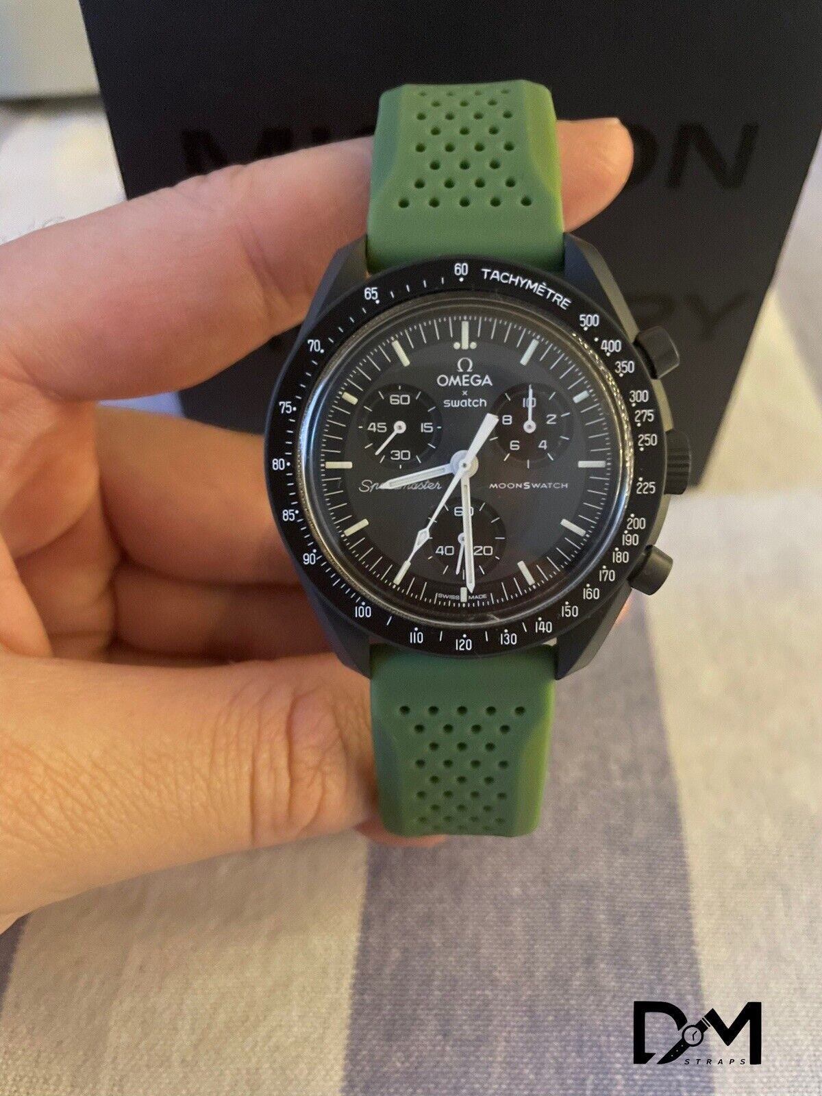 Omega X Swatch Moonswatch Green Strap Only Fits Mission on - Etsy