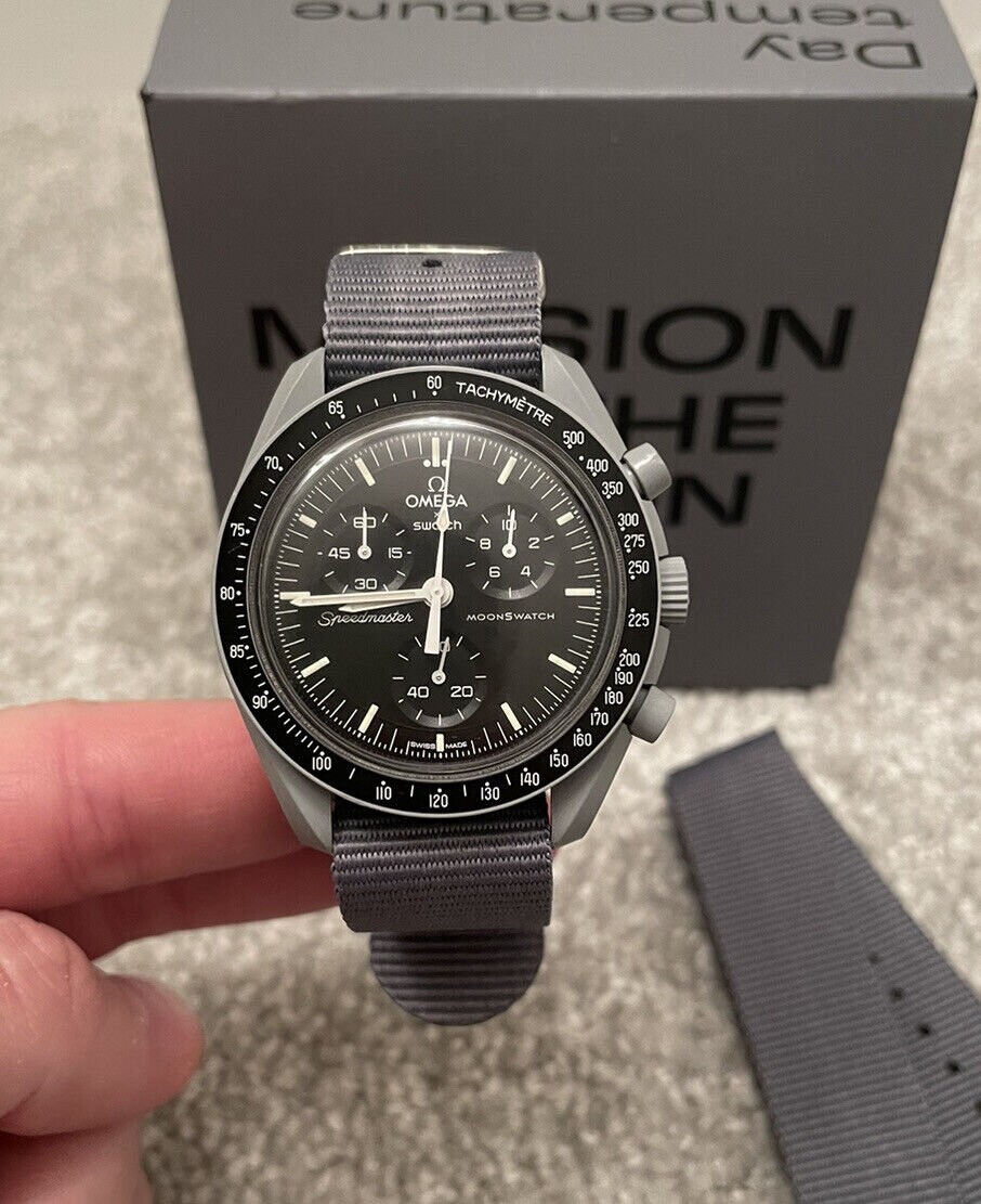 Moonswatch Strap Strap Fits Moonswatch Grey Nato Strapwatch Not for ...