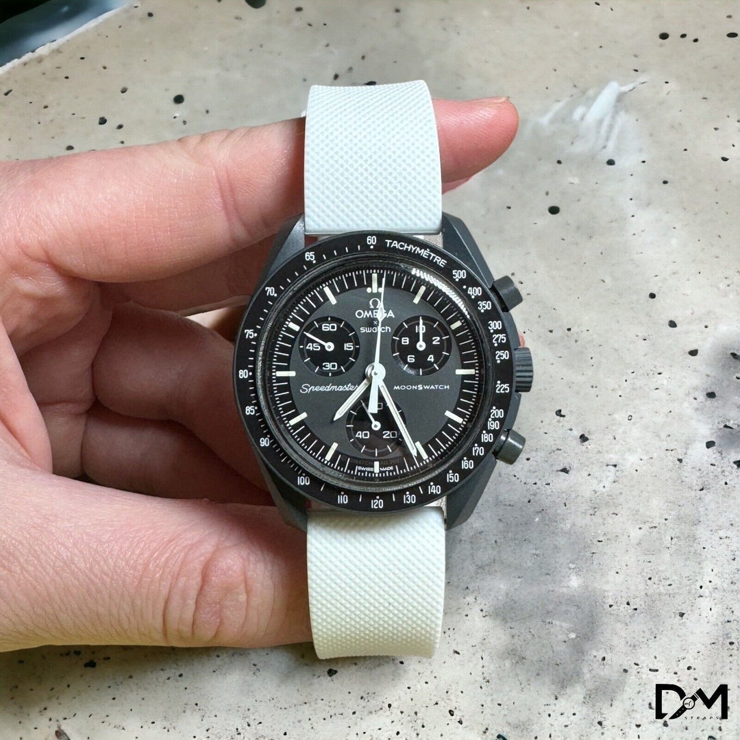 Omega X Swatch Moonswatch White Rubber Strap Perfect for - Etsy