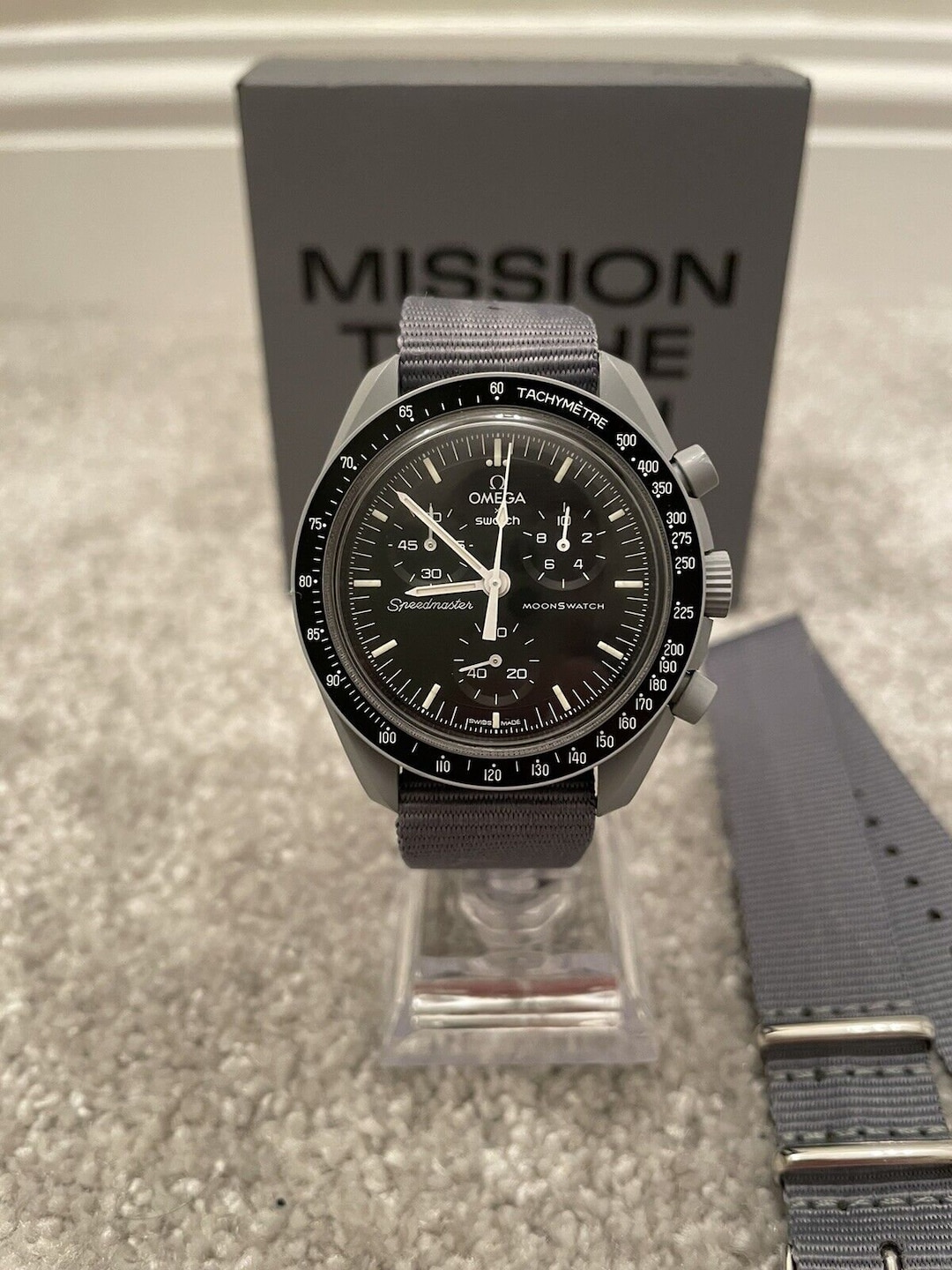 Moonswatch Strap Strap Fits Moonswatch Grey Nato Strapwatch Not for ...