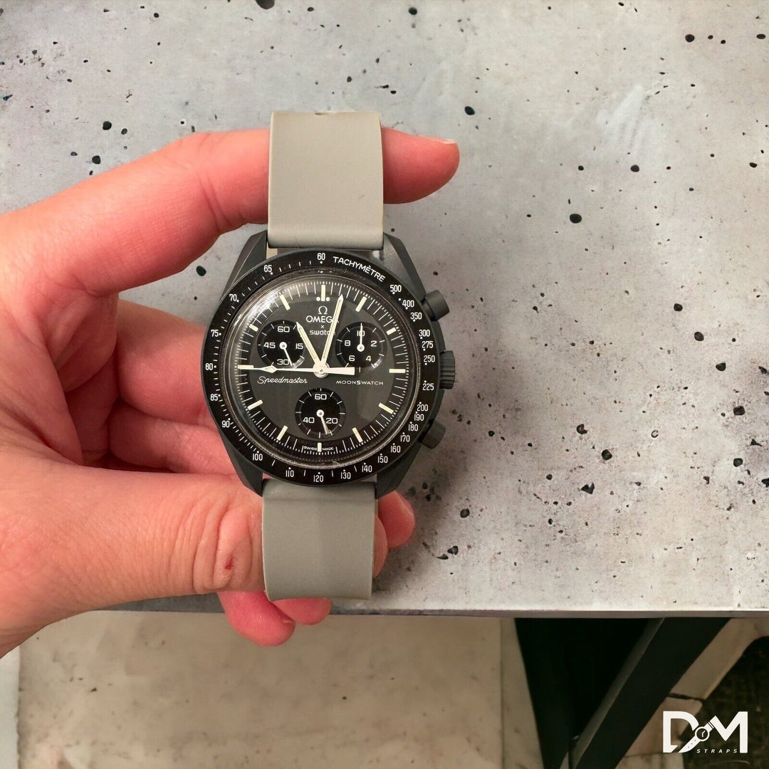 NO1 Moonswatch Strap Moonswatch Mission to Mercury/moon GREY STRAP ONLY ...