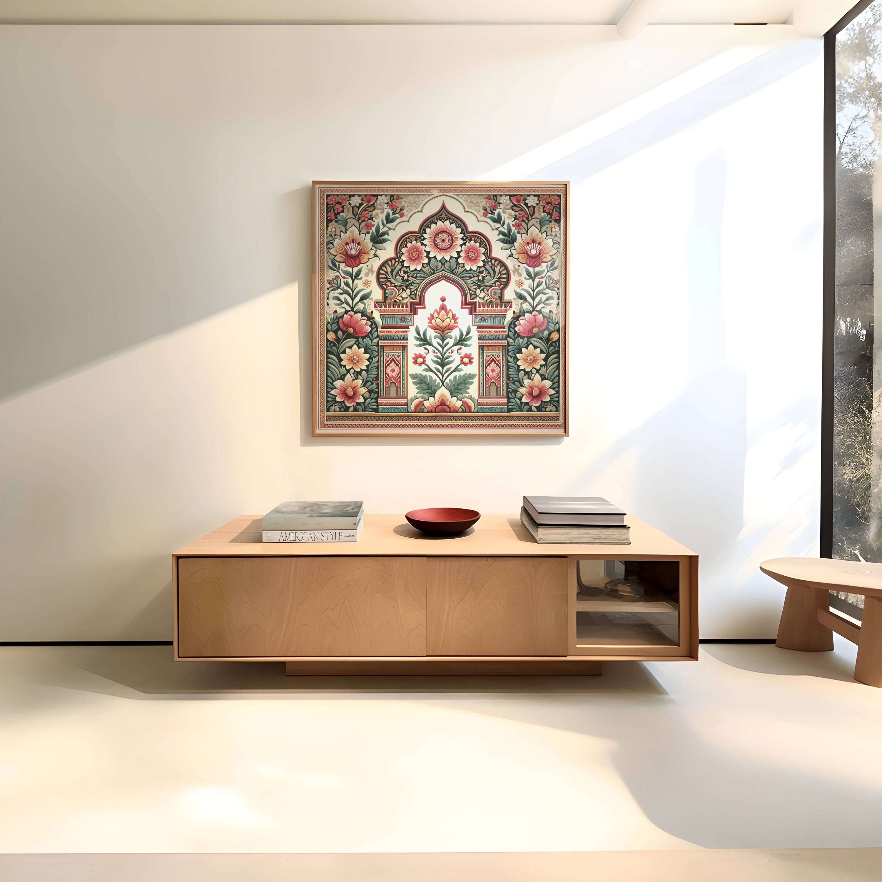 Pichwai Floral Motifs Indian Inspired Art Indian Folk Art Floral Poster ...