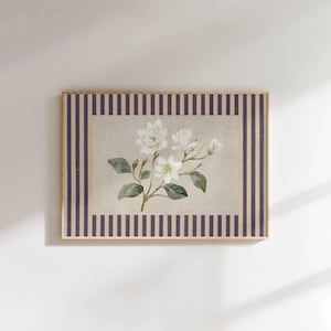 Botanical Magnolia Print Wall Art Farmhouse Style Home Display Floral ...