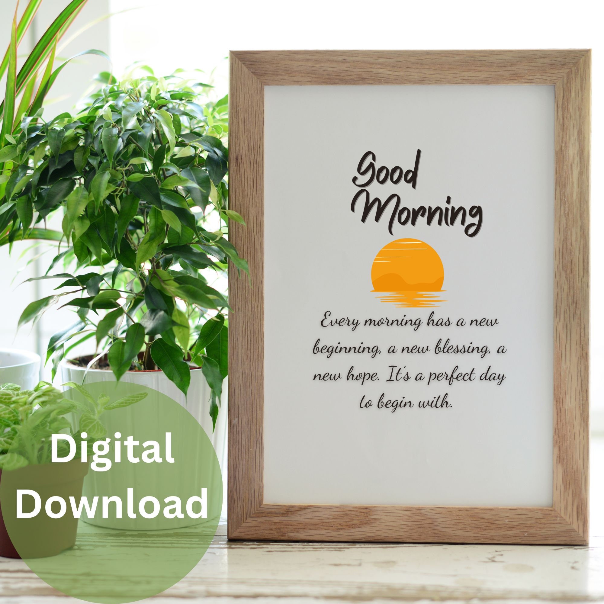 Good Morning Message Print Good Morning Printable Poster - Etsy