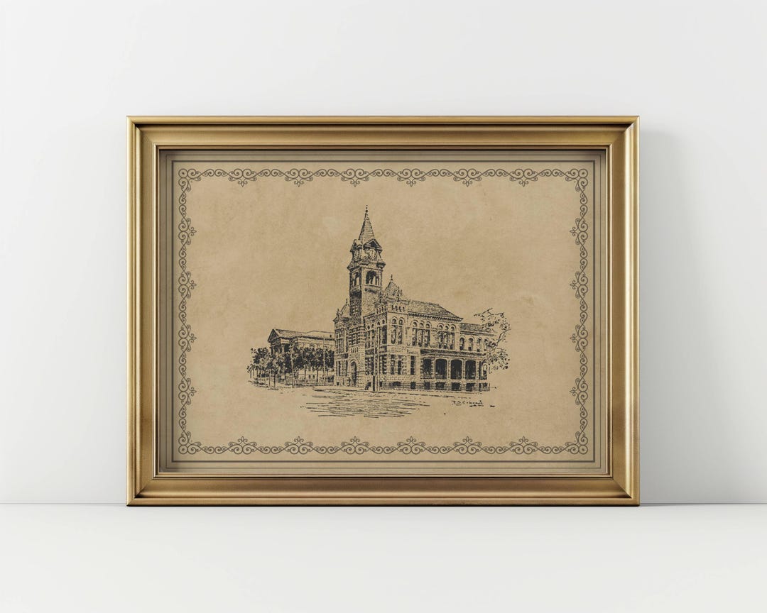 Victorian Courthouse Art Vintage Print Law Office Decor Idea Home ...