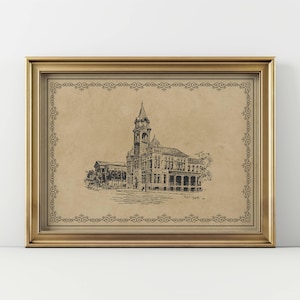 Victorian Courthouse Art Vintage Print Law Office Decor Idea Home ...