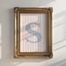 Vintage S Initial Print Floral Printable Wall Art DIGITAL DOWNLOAD Blue ...