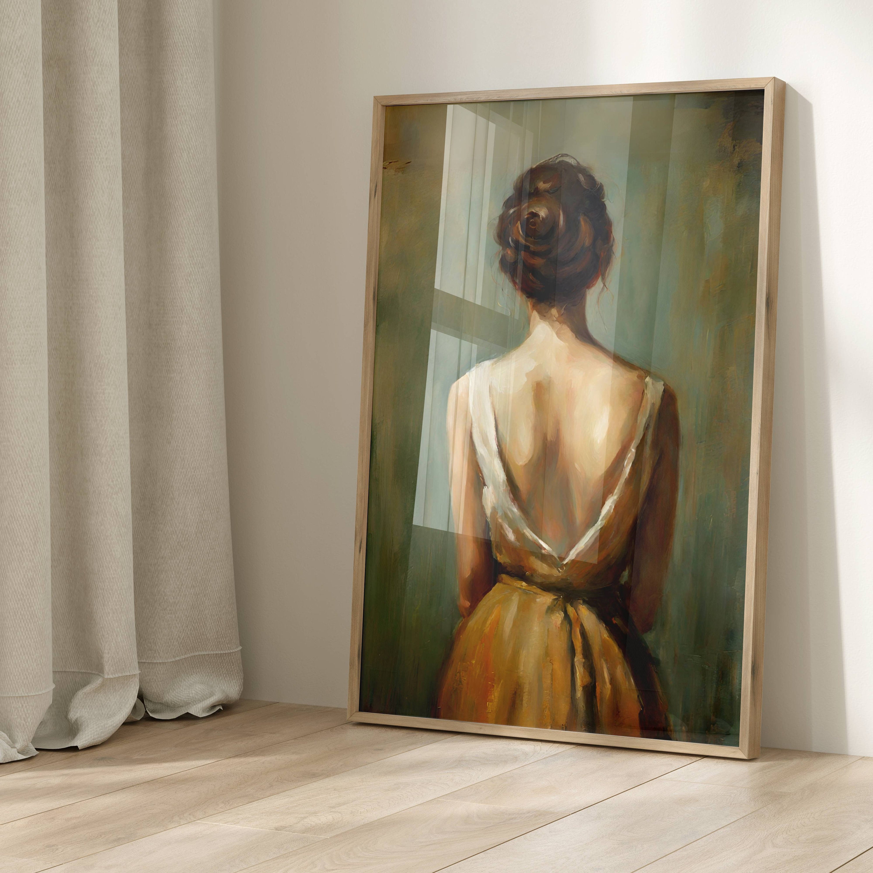 Her Art Print Women Oil Painting Women Figure Art Print Women Portrait ...
