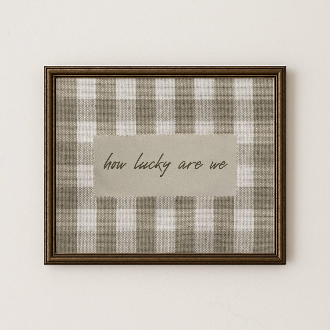 Neutral Gingham Art DIGITAL PRINTABLE Wall Farmhouse Decor Rustic Home ...
