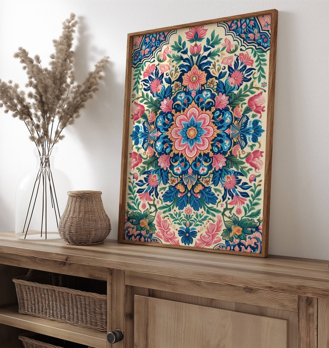 Indian Motif Art Motif Art Print Indian Folk Art Print Indian Art Motif ...