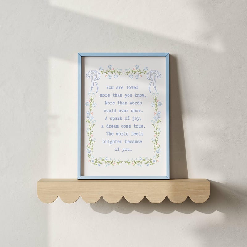 Love You Nursery Poem - Etsy