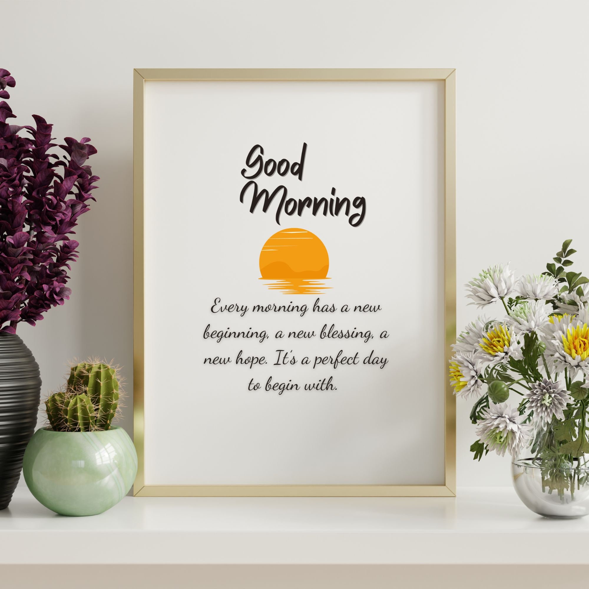 Good Morning Message Print Good Morning Printable Poster - Etsy