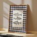 Brown Fish Print Brown Check Printable Wall Art Kitchen Decor ...