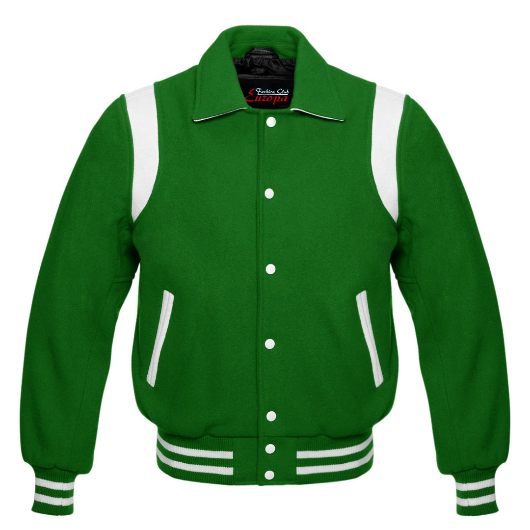 College Vintage Wool Varsity Letterman Baseball Bomber Jacket With ...