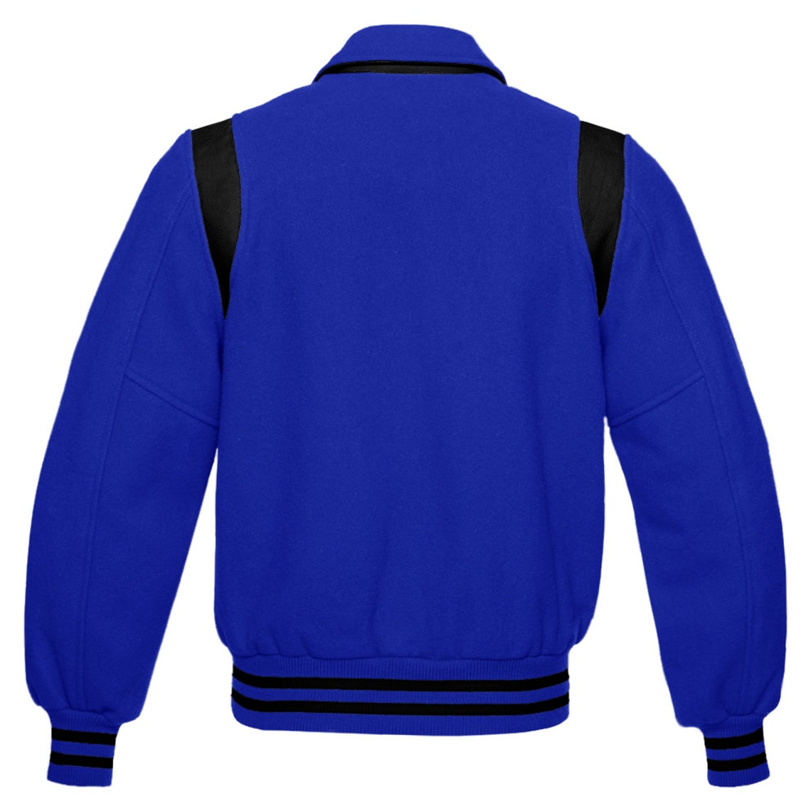 Handmade Personalized Varsity Jacket Mens Royal Blue Wool Body and Wool ...