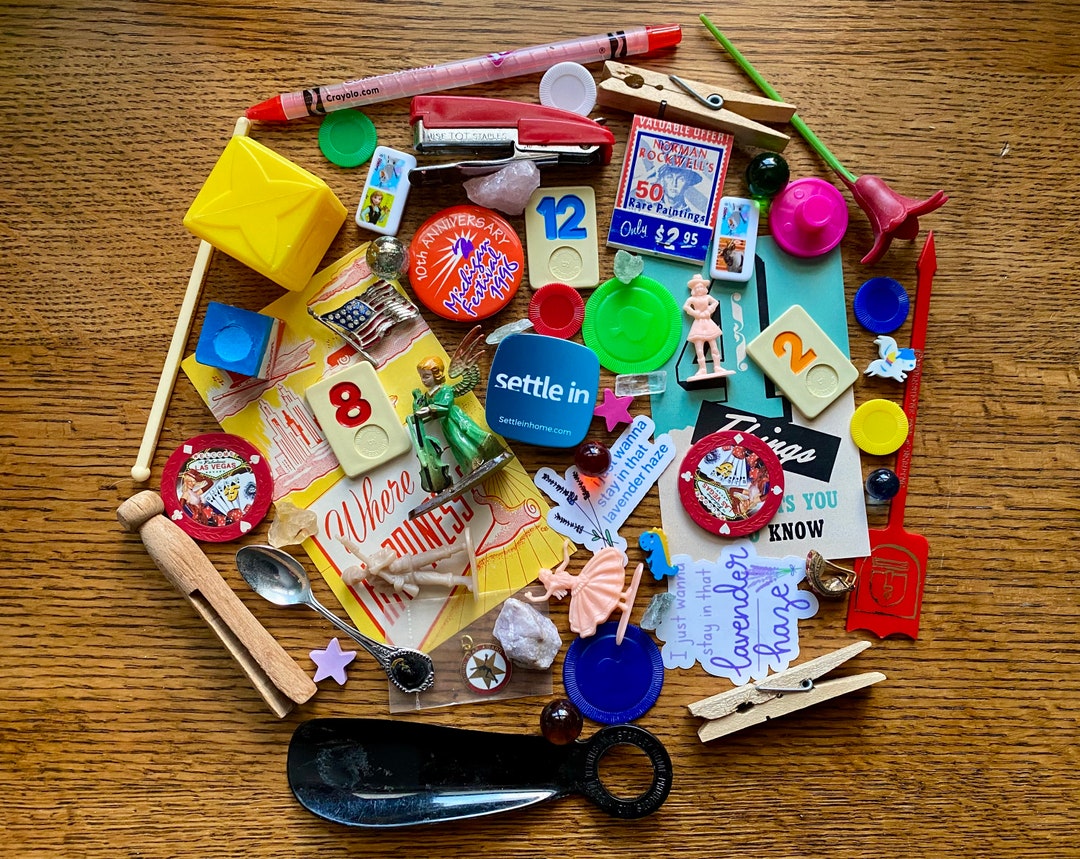 Junk Drawer Lot Crowcore Goblincore Geocache Trinkets Lot 10 Ounces - Etsy