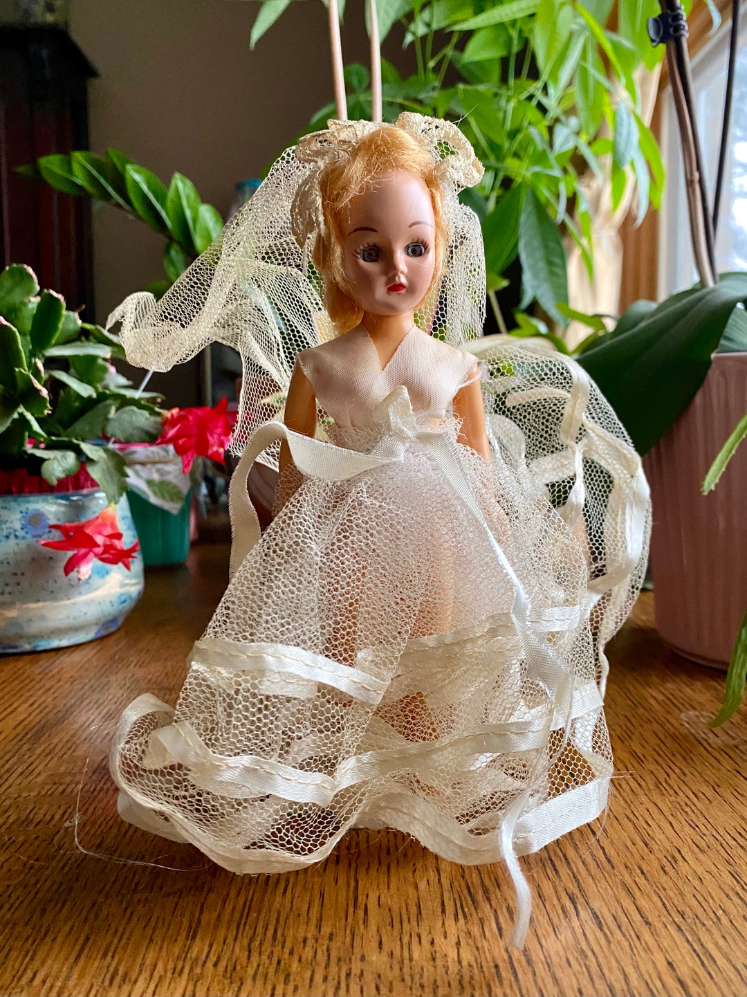 Creepy Vintage Bride Doll, Sleepy Eyes, Messy Hair, Stained Dress ...