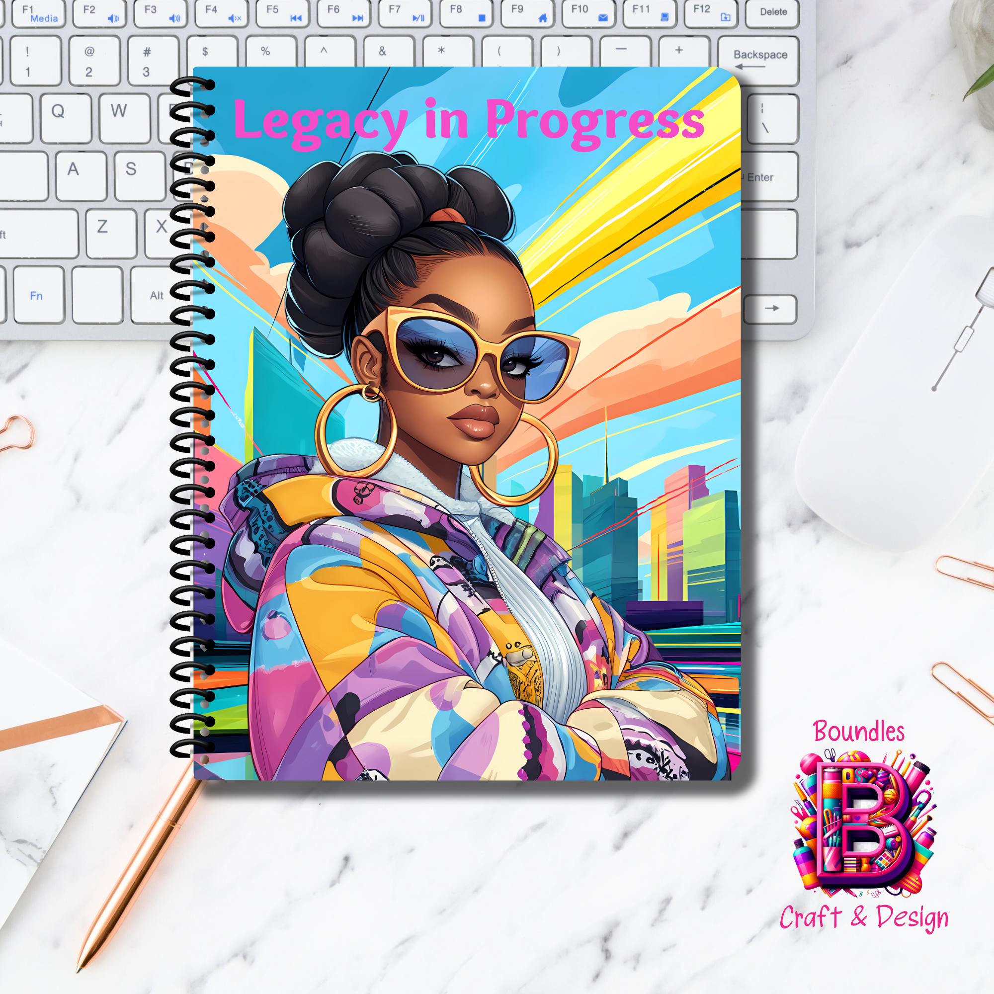 Legacy in Progress Notebook | Personalized Black Girl Journal | Chic ...