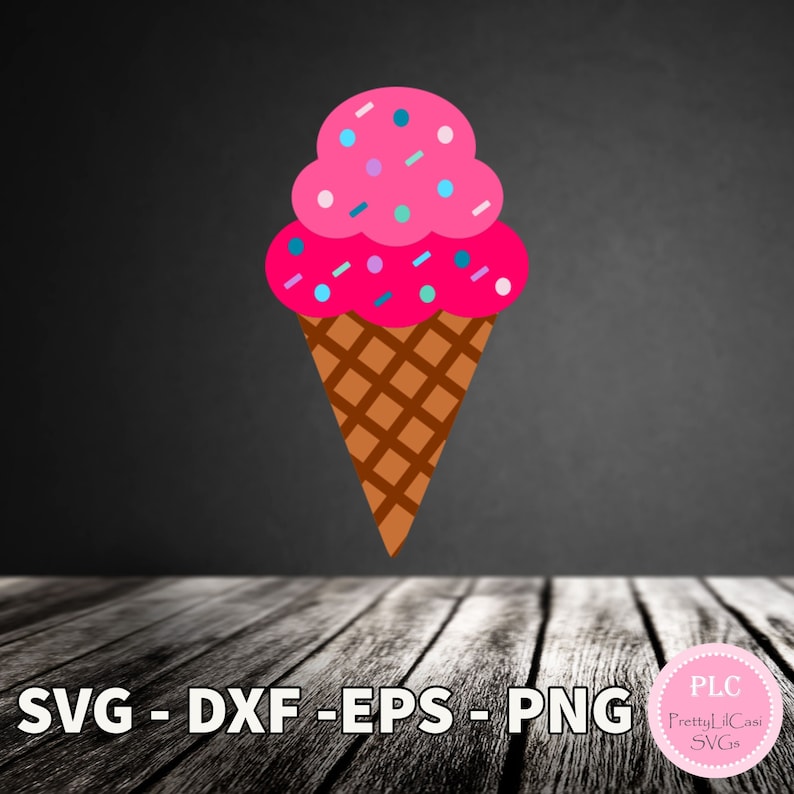 Ice Cream Cone Svg Dxf Eps Png Silhouette Cricut Cut File Summer Svg