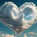 Valentines Day Png Heart Hyper Realistic Heart Shape Cloud Sky PNG ...