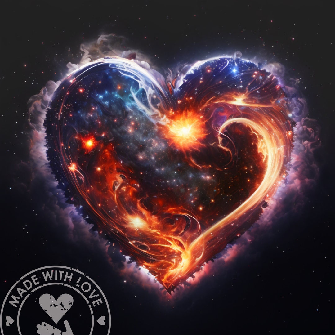 Valentines Day Png Heart Shape Galaxy Hyper Realistic Art Face PNG ...
