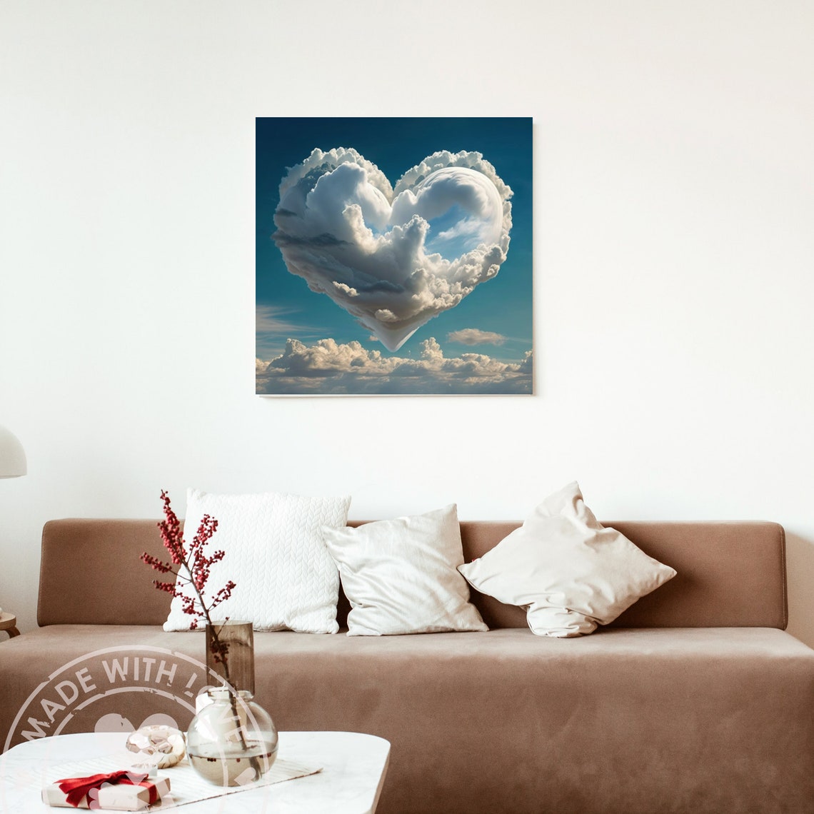 Valentines Day Png Heart Hyper Realistic Heart Shape Cloud Sky PNG ...