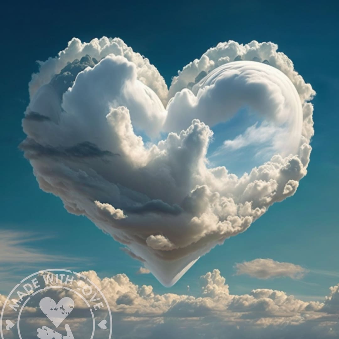 Valentines Day Png Heart Hyper Realistic Heart Shape Cloud Sky PNG ...