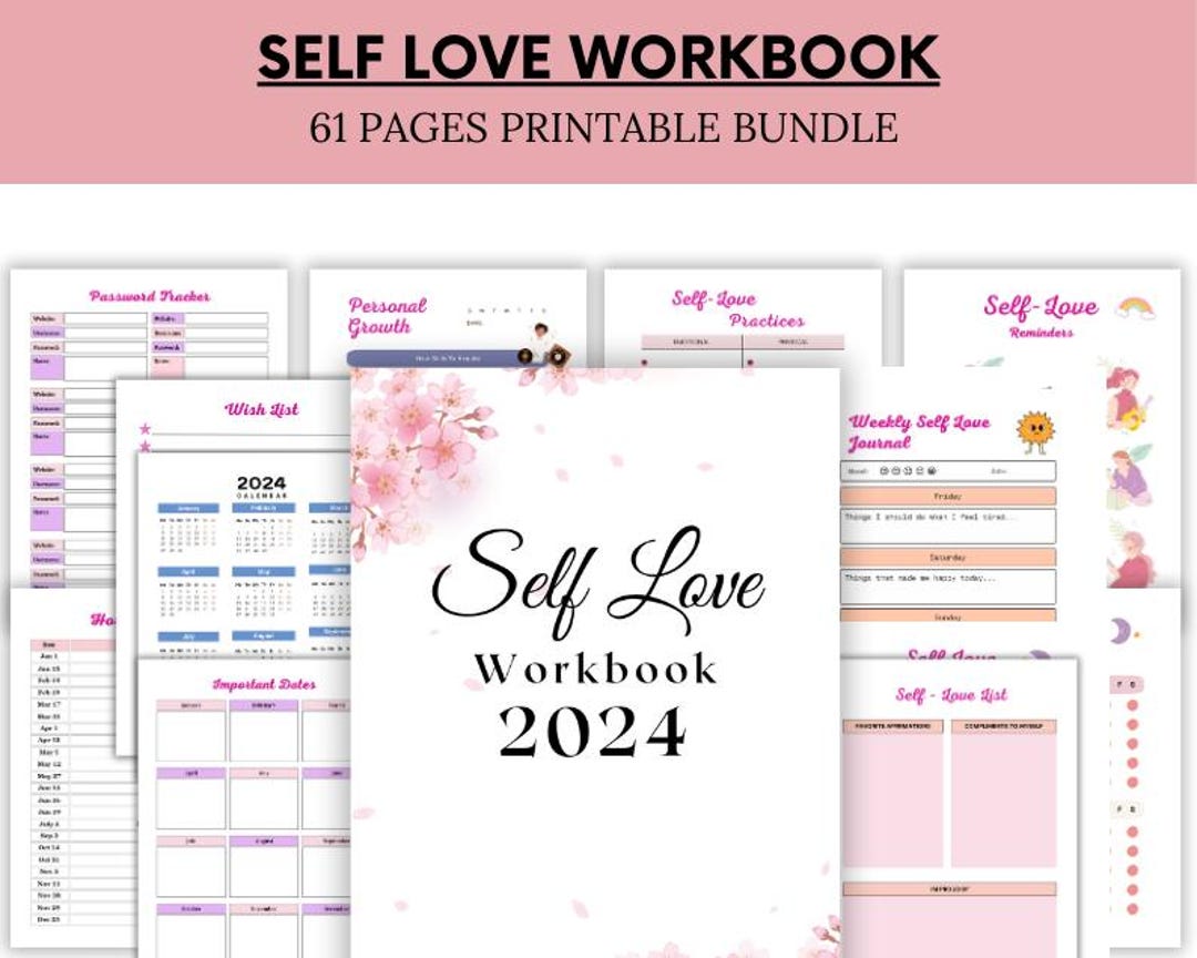 Self Love Workbook 2024 - Wellness Planner - Gratitude Jouranl - Self ...