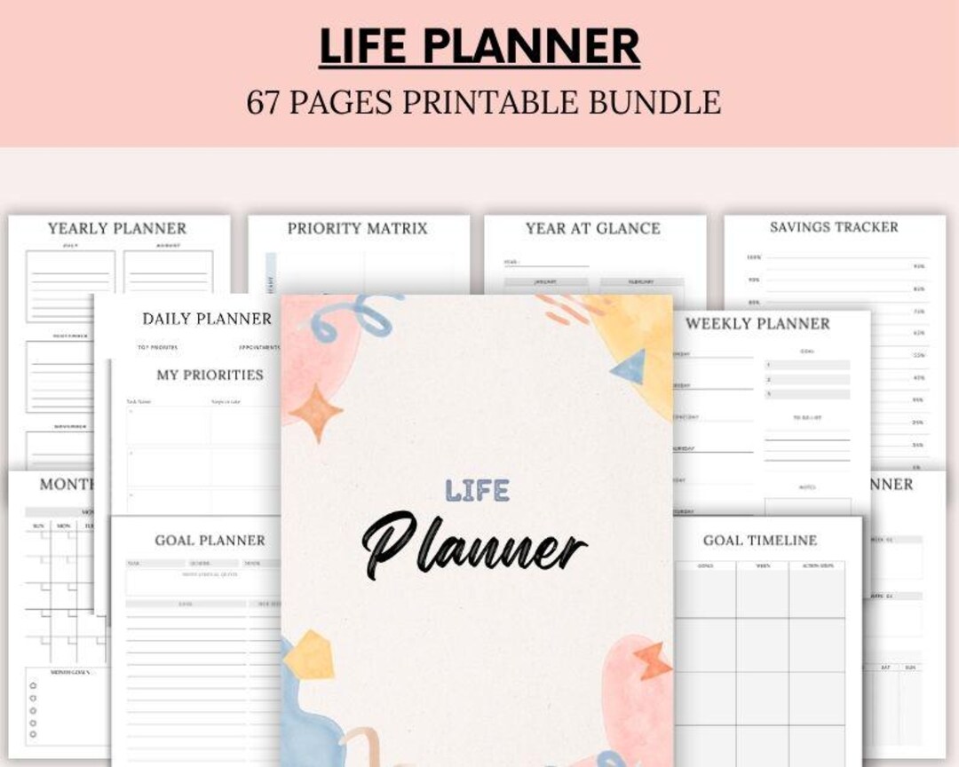 Life Planner - Habit Tracker - Goal Planner - Workout Planner - Vision ...
