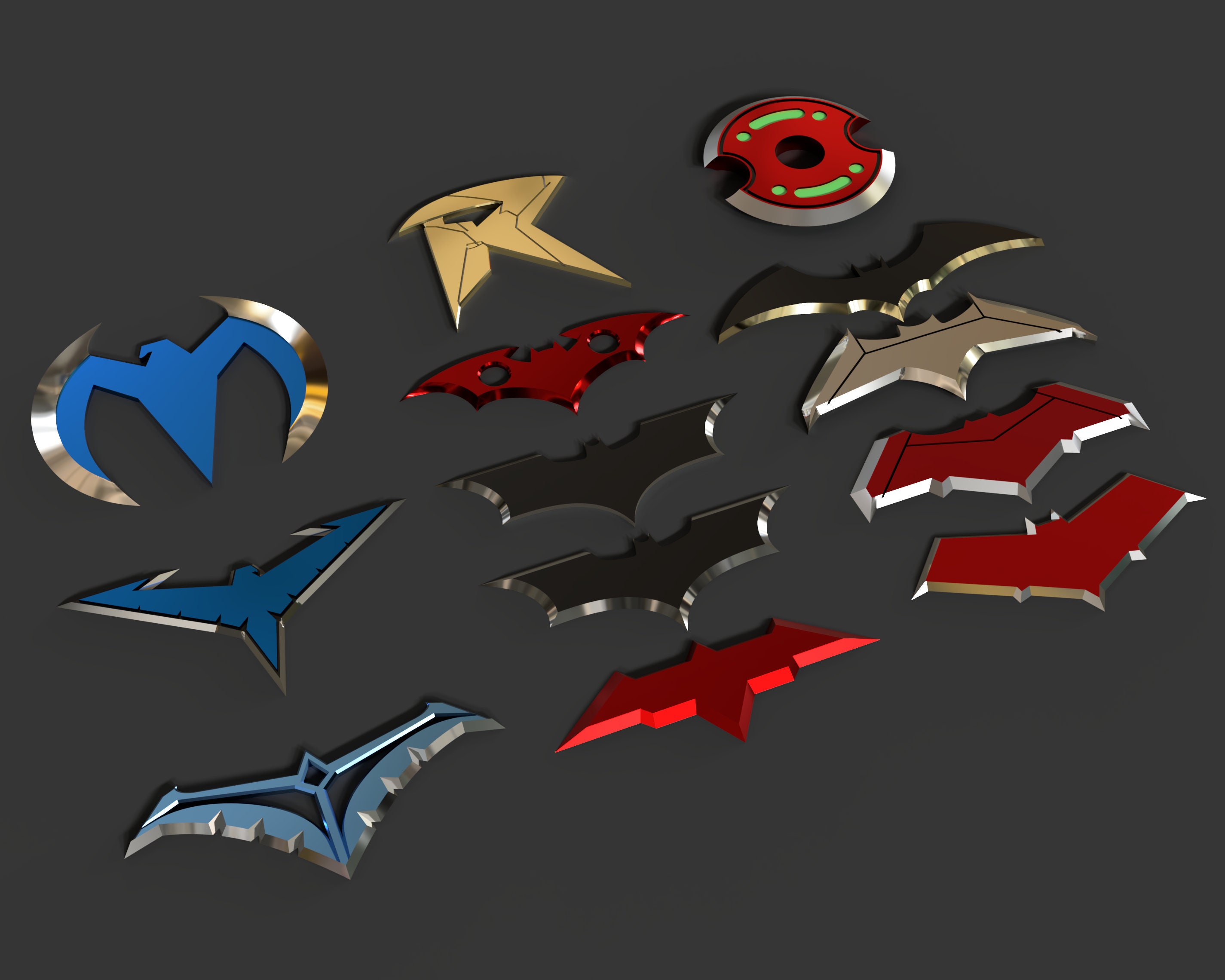 Batarang Stl Pack 13 Variations STL 3D Printable Files - Etsy