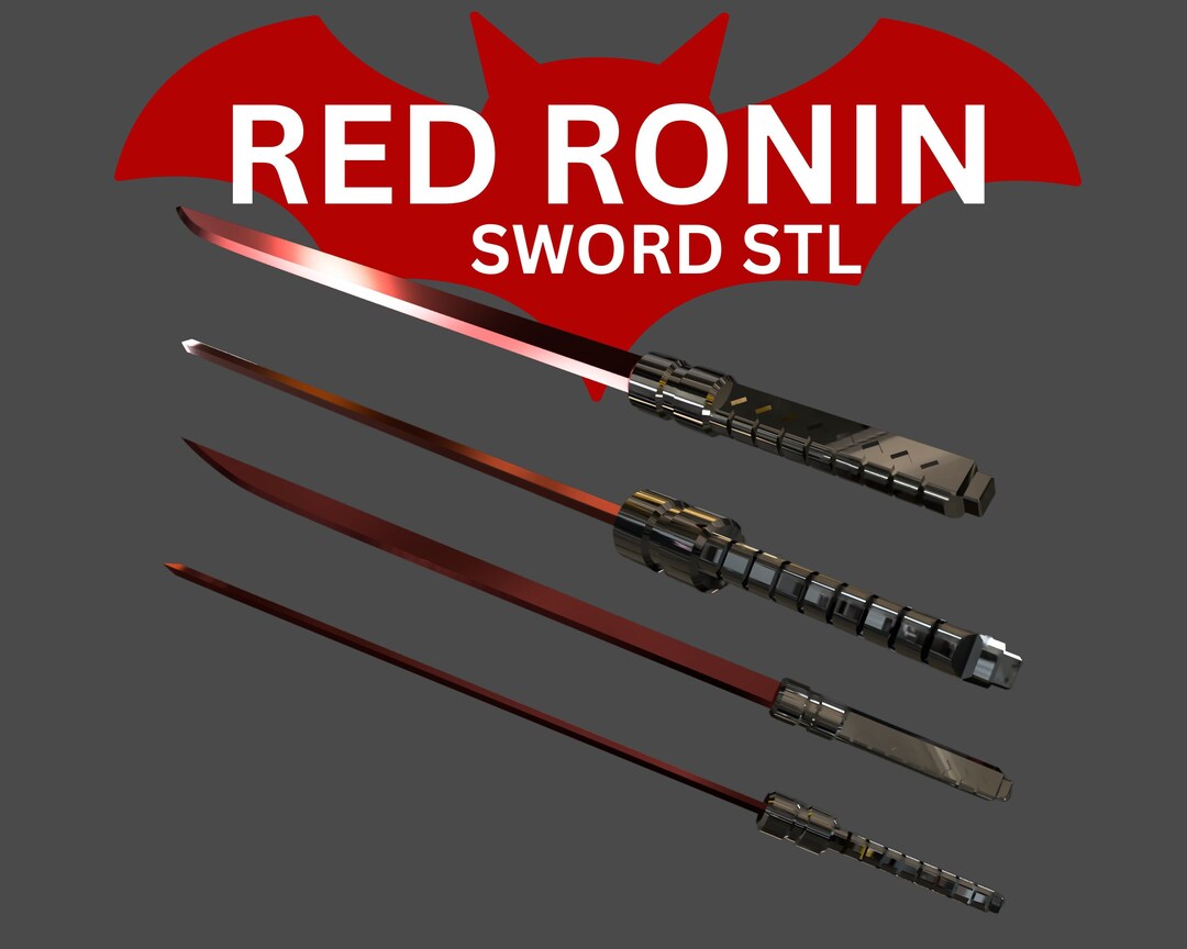 Red Ronin Swords STL - Red Hood Swords STL - Etsy