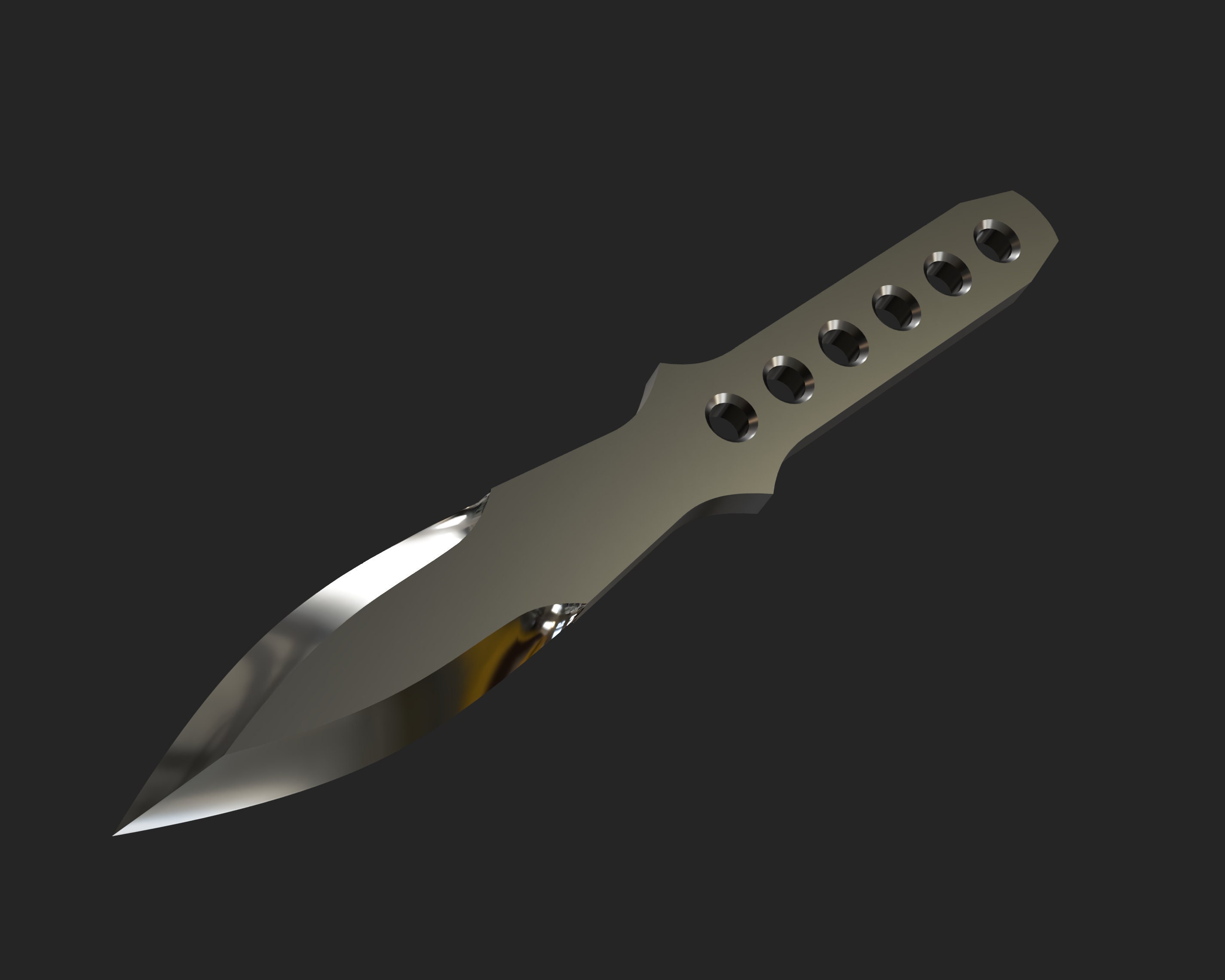 Kunai Throwing Knife V1 - 3D Model - 3D Printing STL - Digital STL File ...