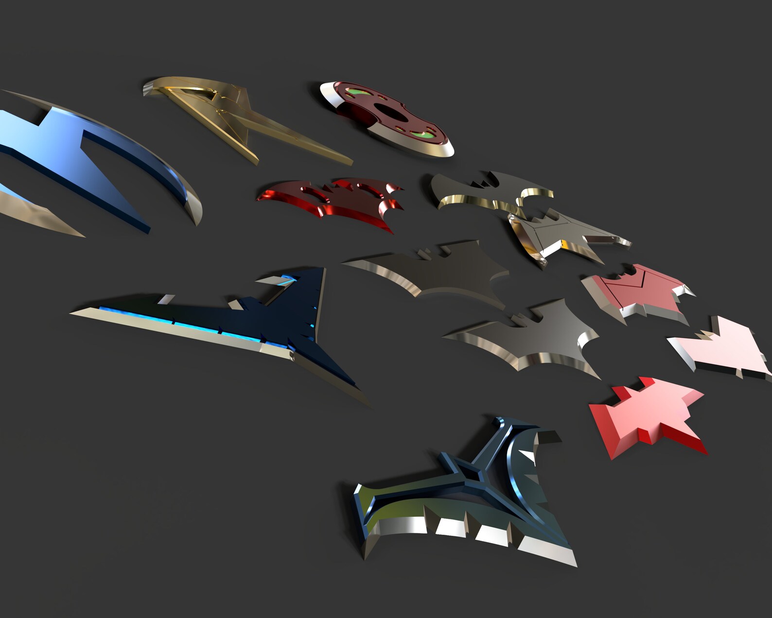 Batarang Stl Pack - 13 Variations - STL 3D Printable Files - Etsy