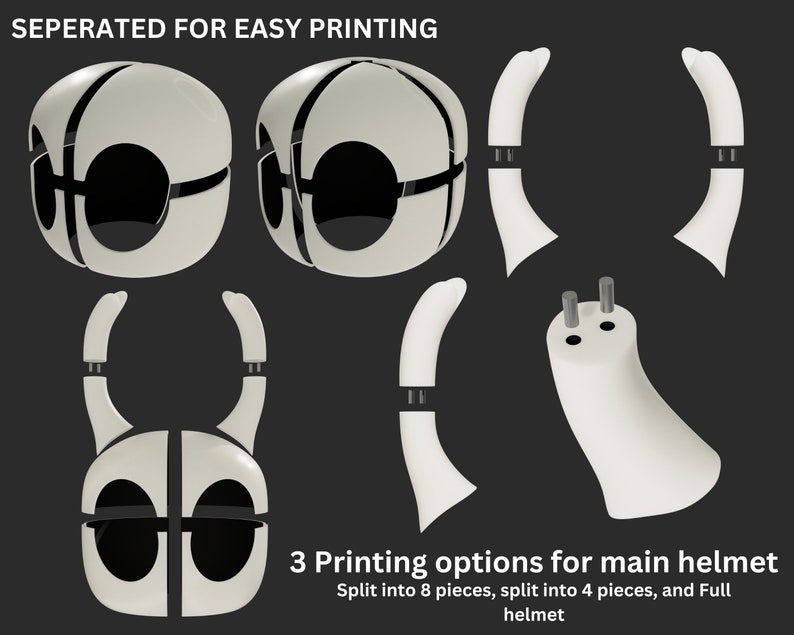Hollow Knight Cosplay Helmet STL - the Knight STL - Hollow Knight Mask ...