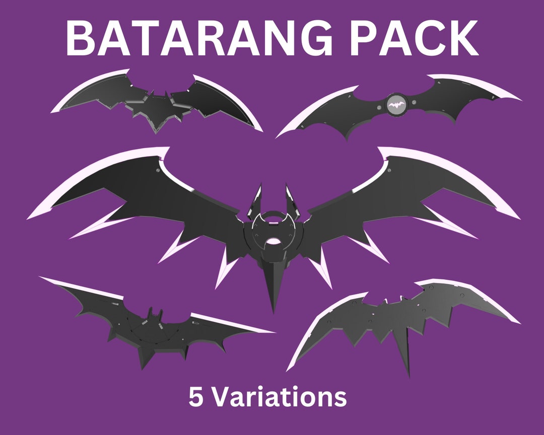 Knights Batarang Stl Pack 5 Variations STL 3D Printable Files - Etsy