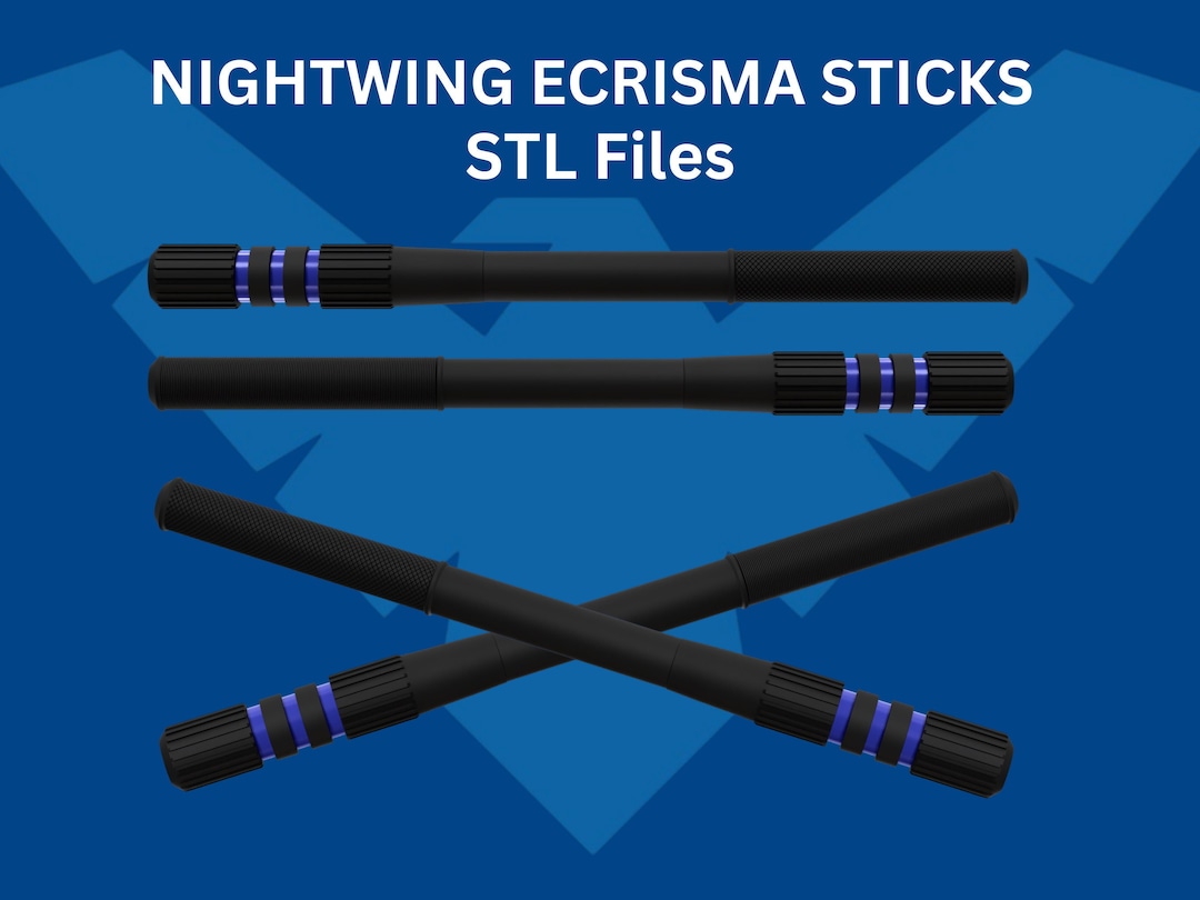 Nightwing Ecrisma Sticks Stl - Stl File - Nightwing Stl - 3D Model ...