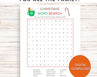 Christmas Word Scramble Game, Holiday Party Game, Printable Family ...