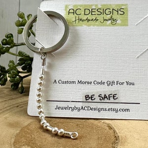 Morse Code Keychain, Custom Keychain, Key Chain With Personal Hidden ...