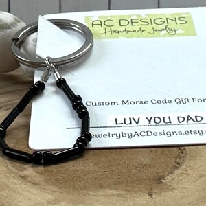 Morse Code Keychain, Custom Keychain, Key Chain With Personal Hidden ...