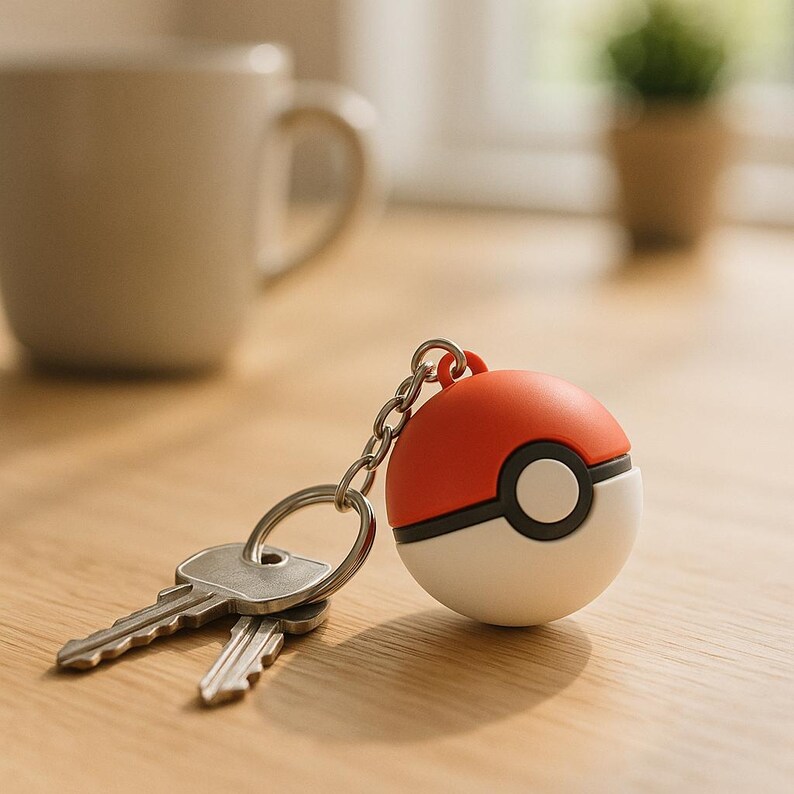 Pokéball Keychain STL File – 3D Printable Pokémon Keychain Model ...