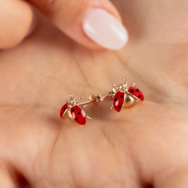Ladybug Earrings - Etsy