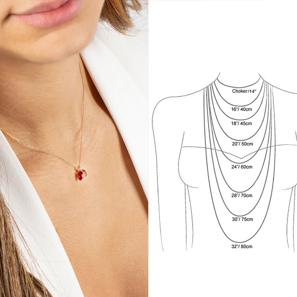 14k Gold Ladybug Necklace Solid Gold Lady Bug Pendant Good - Etsy