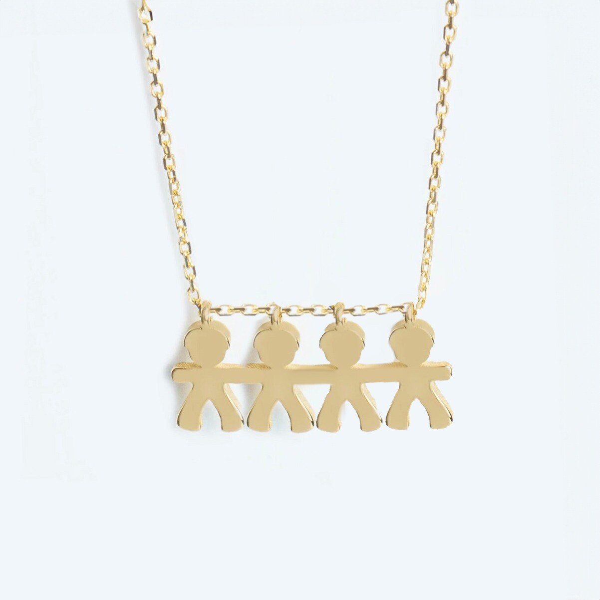14k Solid Gold Little Boys Necklace, Baby Boy Charm Necklace, Twin Boys ...