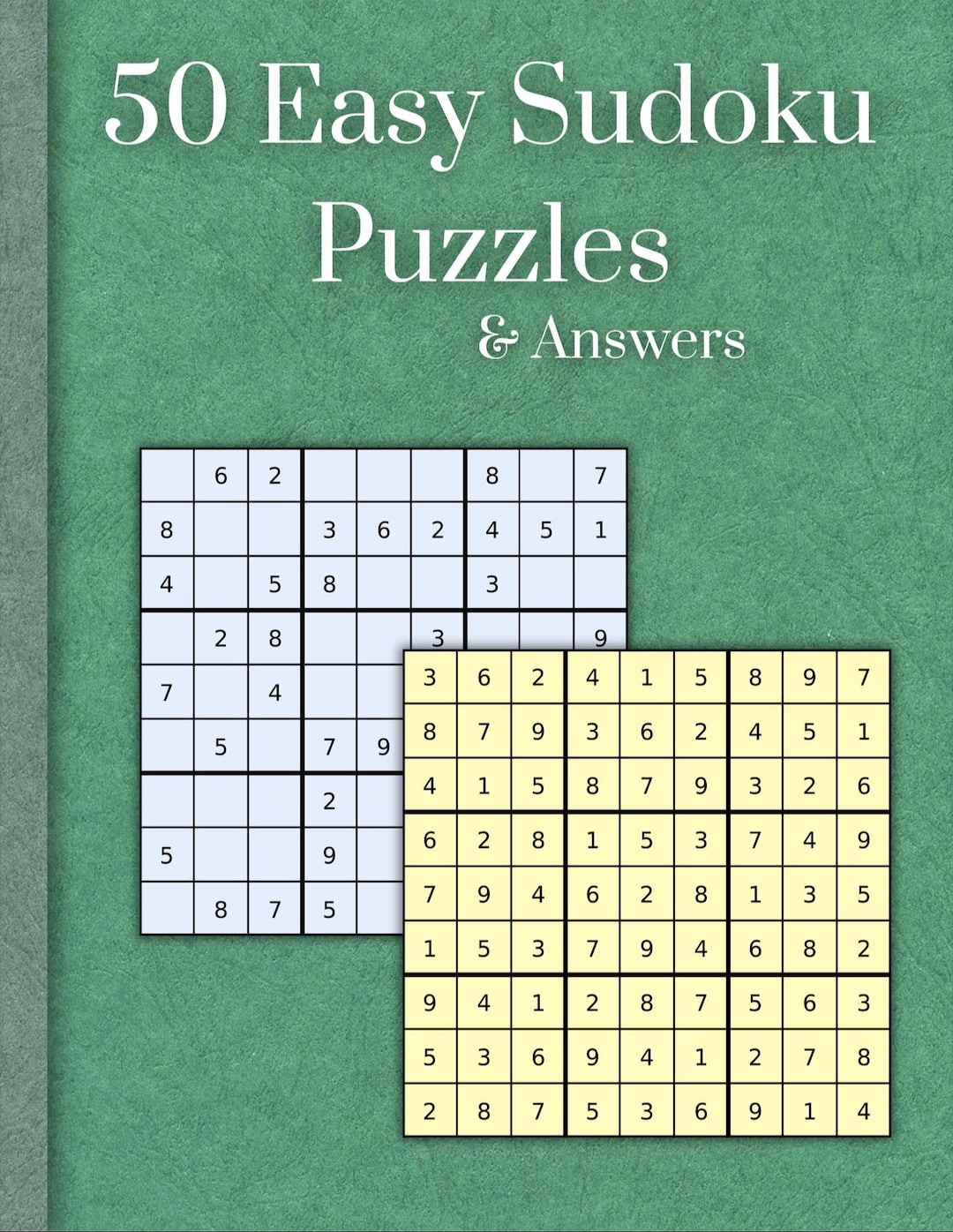 50 Easy Sudoku Puzzles & Answers - Printable Puzzle Book - Etsy
