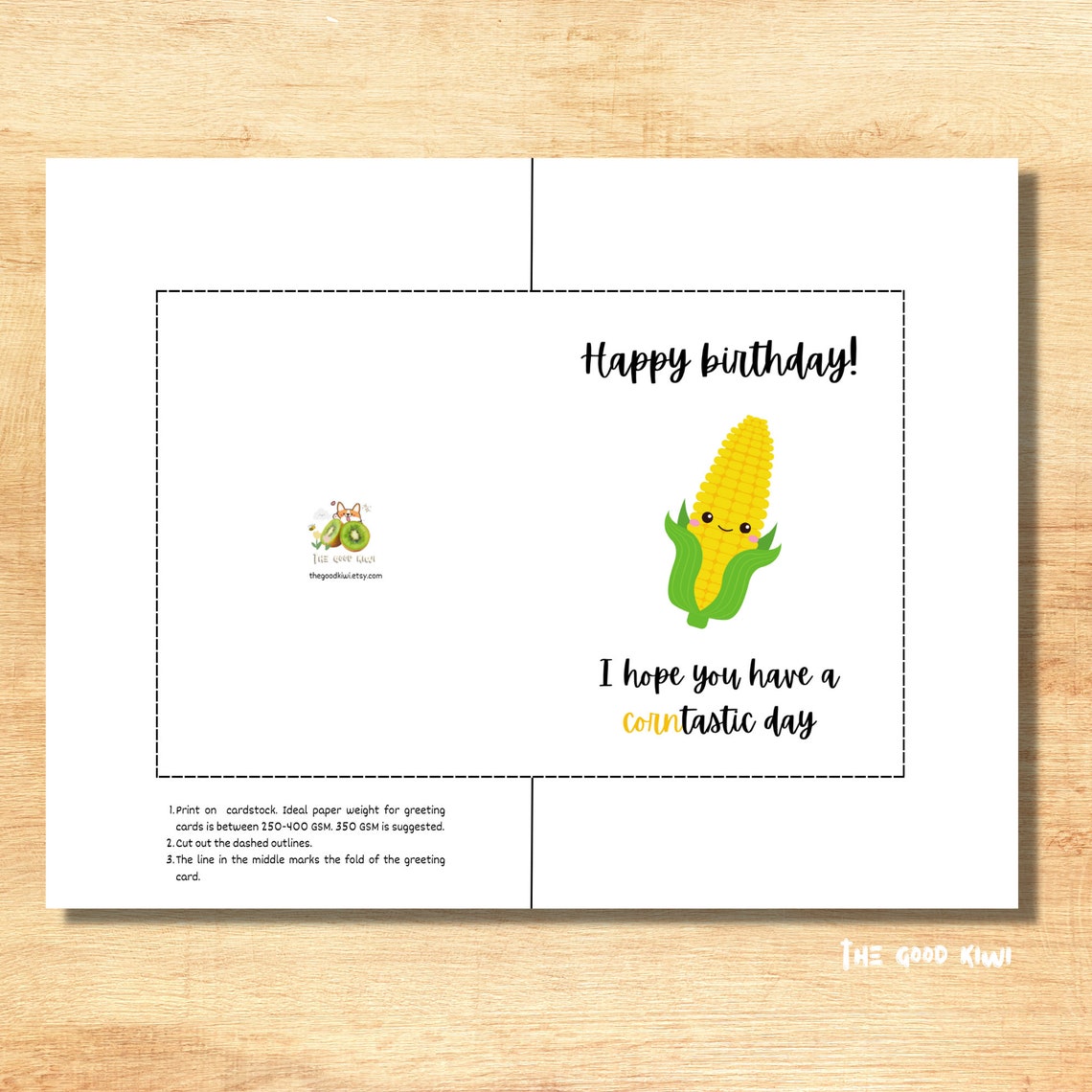 Have a Corntastic Day Printable Birthday Greeting Card Small - Etsy