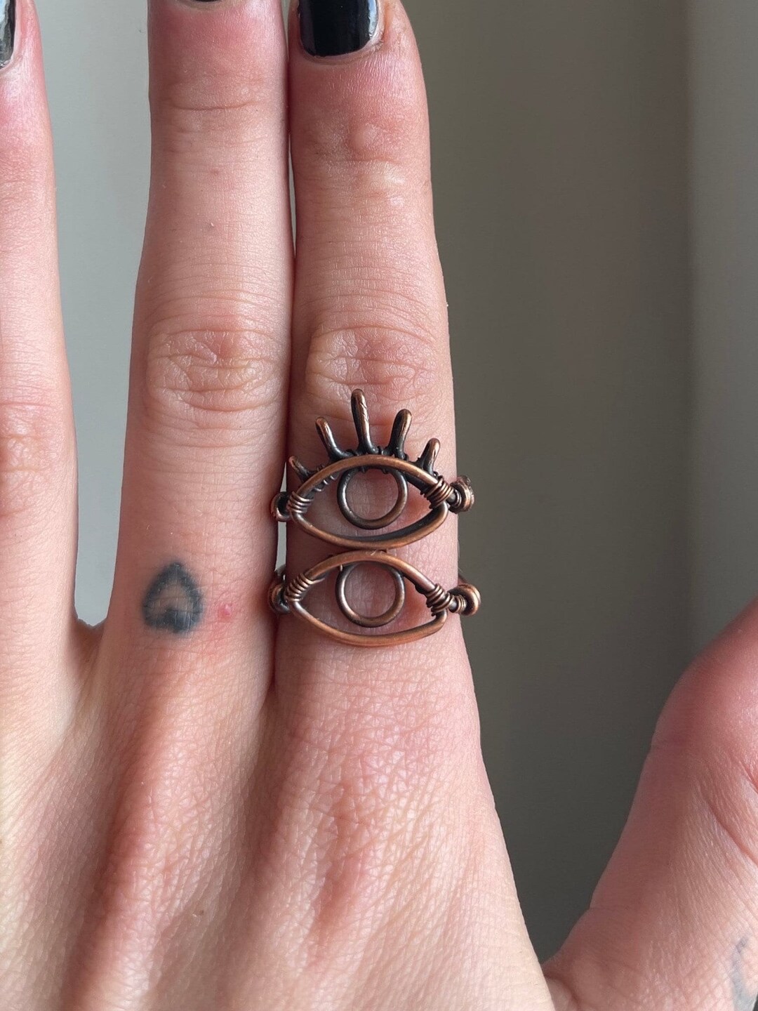 Eyes Ring, Copper Eye Ring, Eye Ring With and Without Eyelashes ...