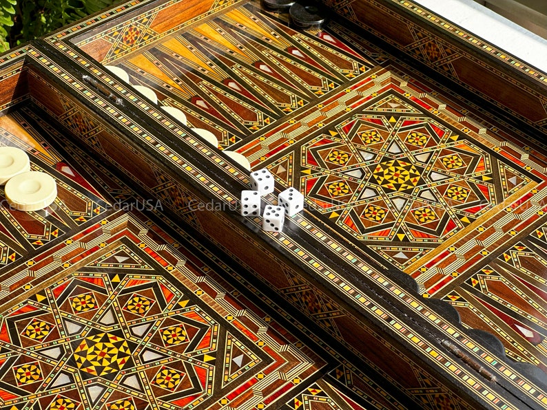 Lebanese Handmade Backgammon & Chess Board With Pearl Inlays From ...