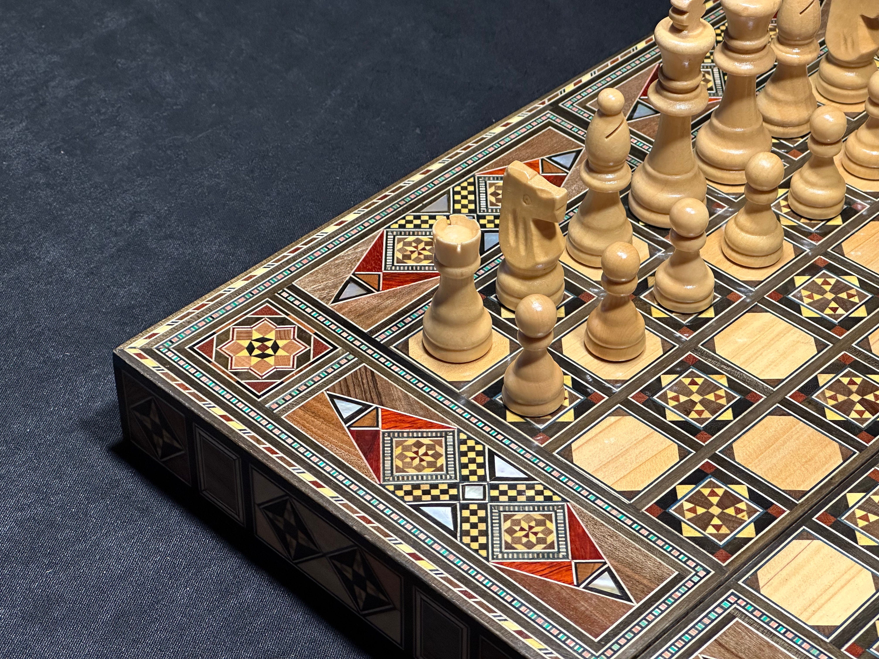 Custom Backgammon Board and Chess Set From Lebanon - Etsy