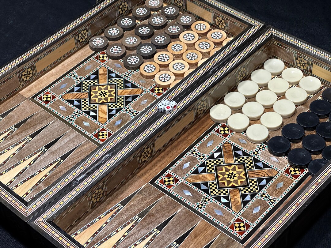 Custom Backgammon Board and Chess Set From Lebanon - Etsy