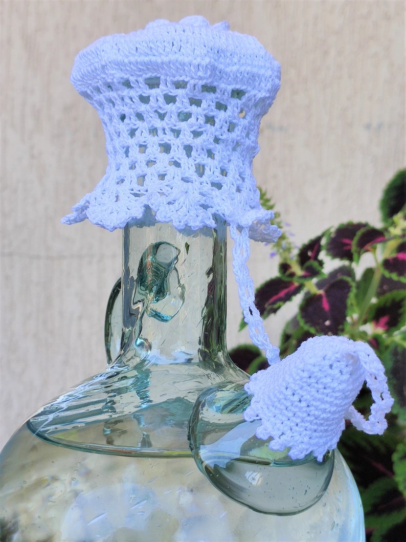 Handmade Lebanese Glass Water Jug With Crochet Cover (900ml) From ...